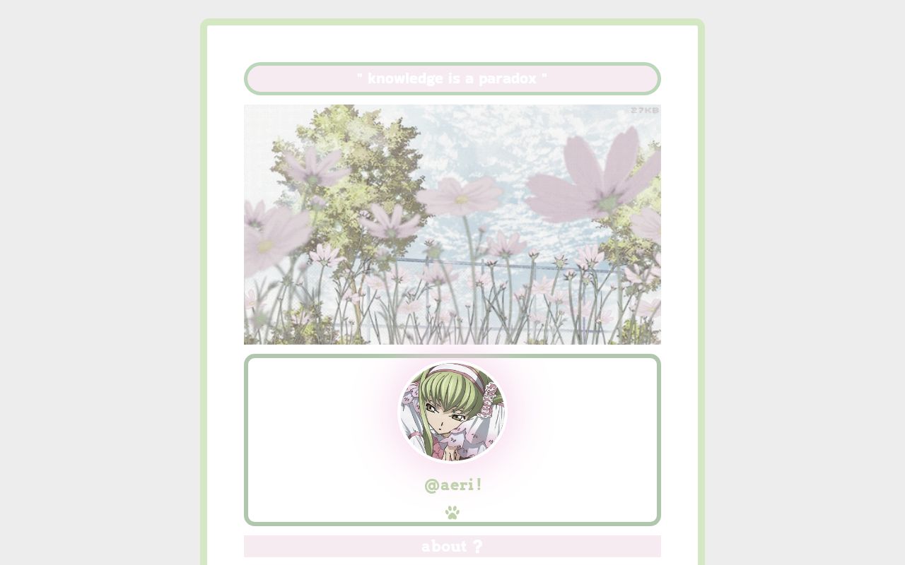 aerie's second carrd